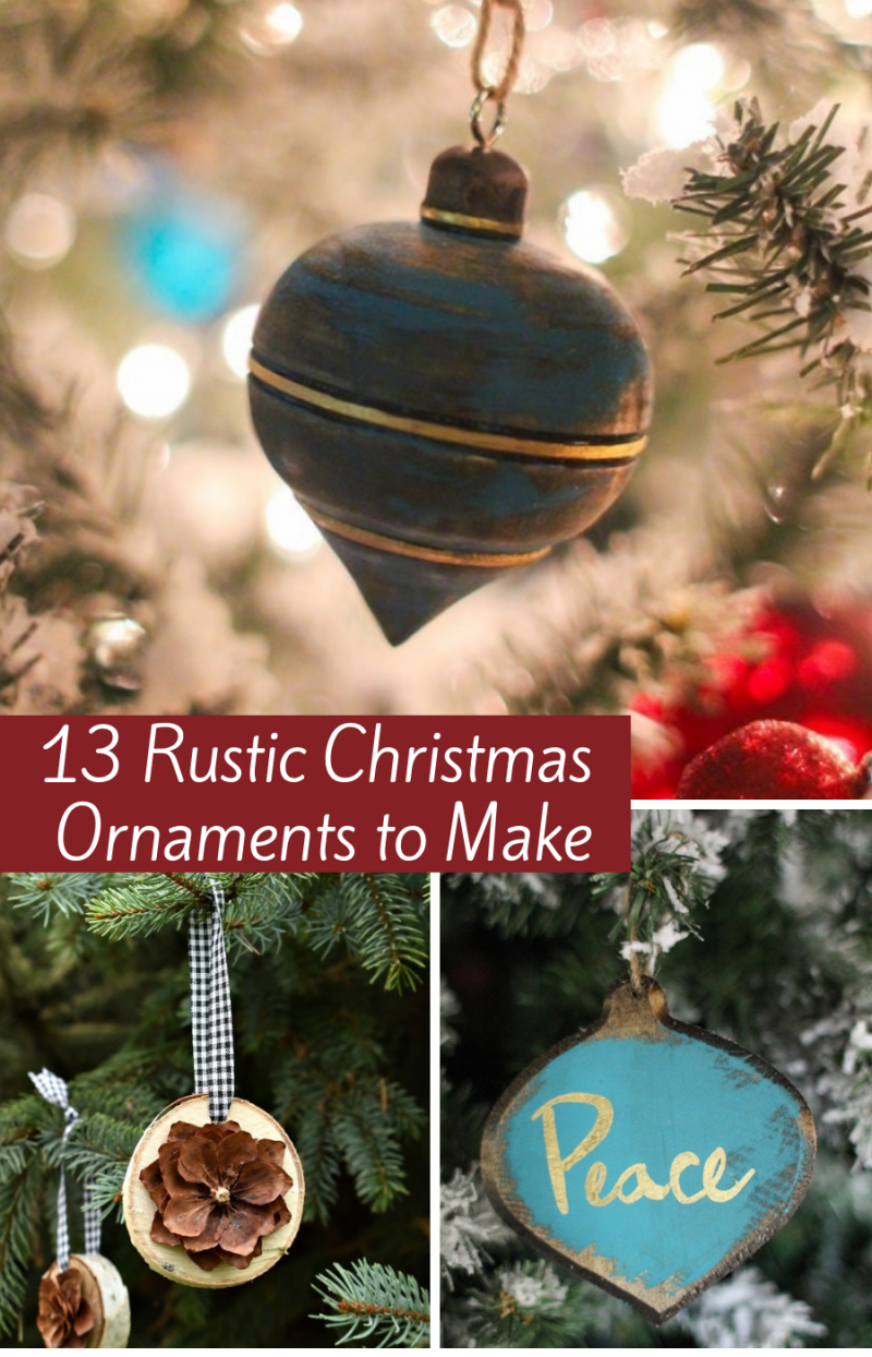rustic DIY christmas ornaments = simple and effective